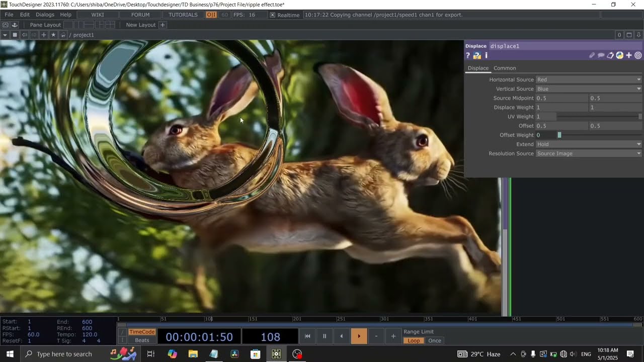 Water ripple effect - TOUCHDESIGNER Tutorial #touchdesigner