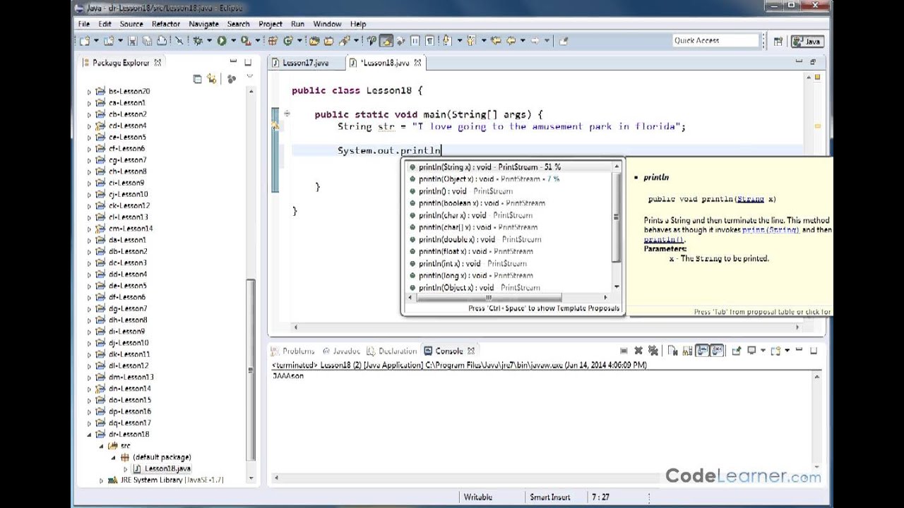Mastering Java   Vol 4   Lesson 18   Replacing Characters In A String 10