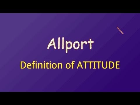 Episode 1 : Definition of Attitude by Allport | Psychology | Study Psychology