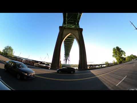 St John's Bridge from Highway 30. A GoPro Max video.