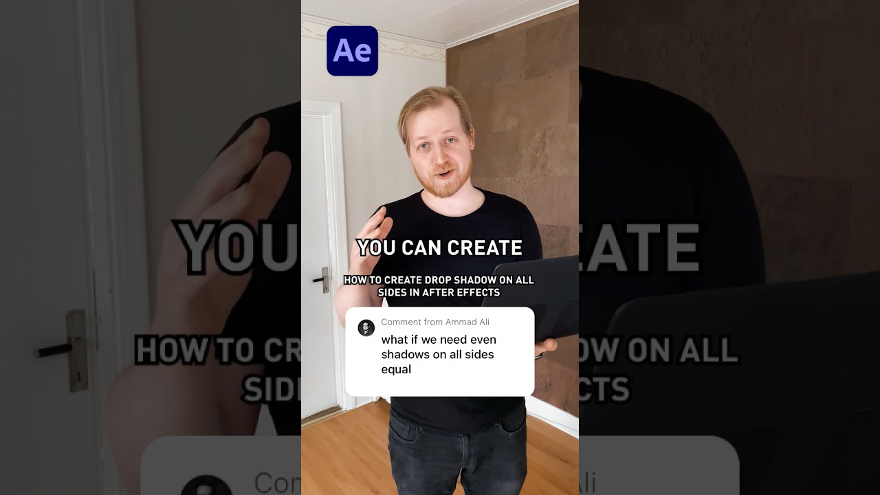 How to create drop shadow on all sides in After Effects #Shorts