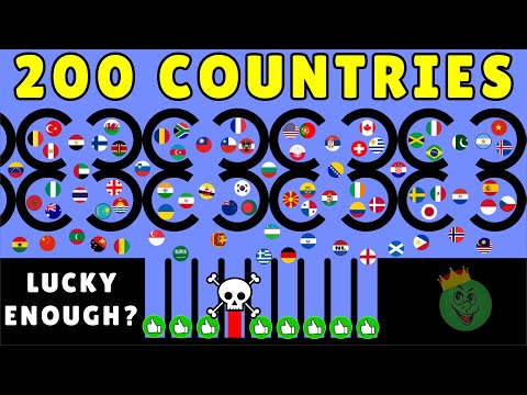 Luck of the Fall Marble Race with 200 Countries