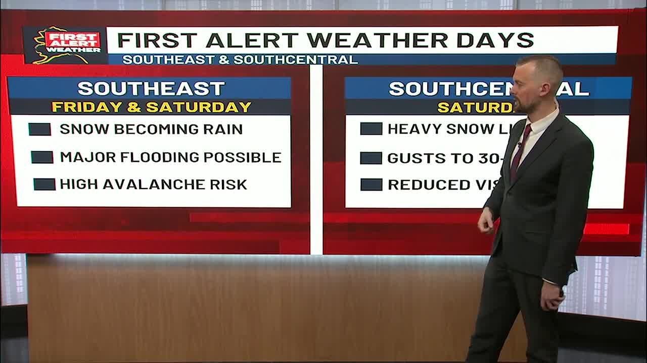 FIRST ALERT: Flooding and avalanche concerns in Southeast, with heavy snow set to move into South...