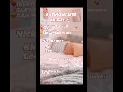 Rating names!! (Kaylee)