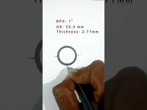 Measure ID of a pipe // OD-(2×thickness) // NPS