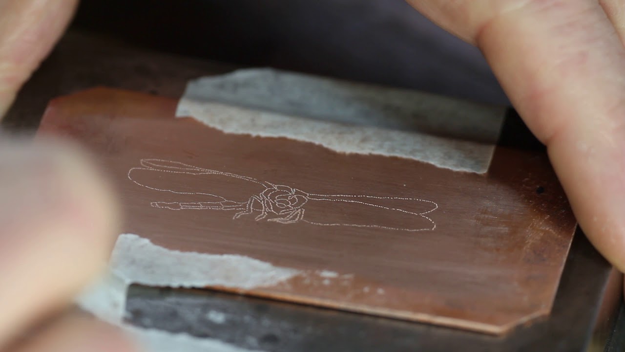 Menuki design transfer close up