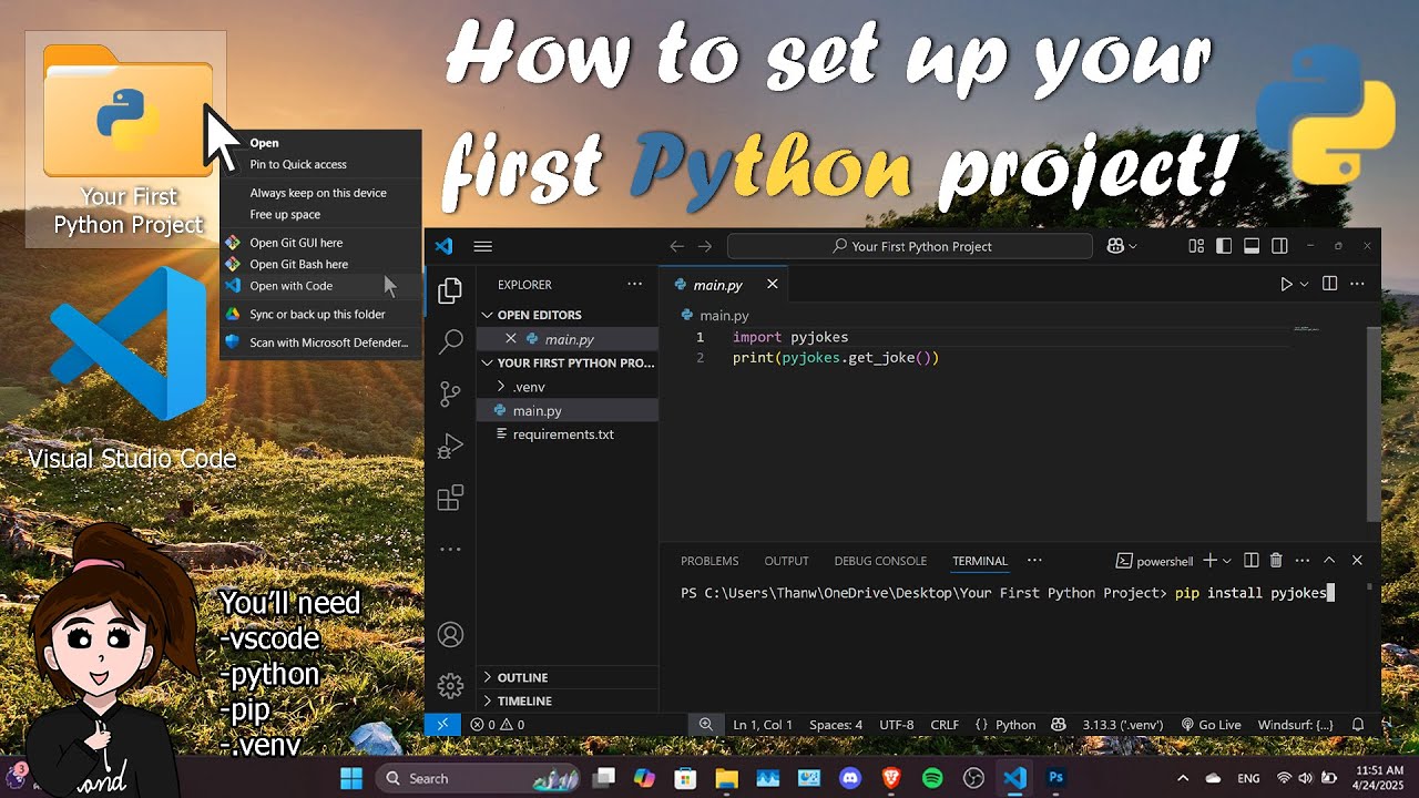 Python Programming Series #1: How to Set Up your first Python Project! (READ DESC)
