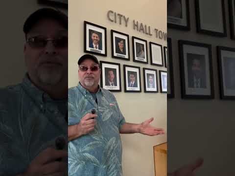 Police at City Hall with Mark- the-Process Server