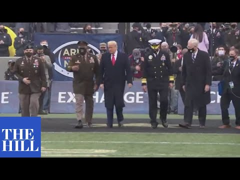 BREAKING: Trump does coin toss at Army-Navy football game