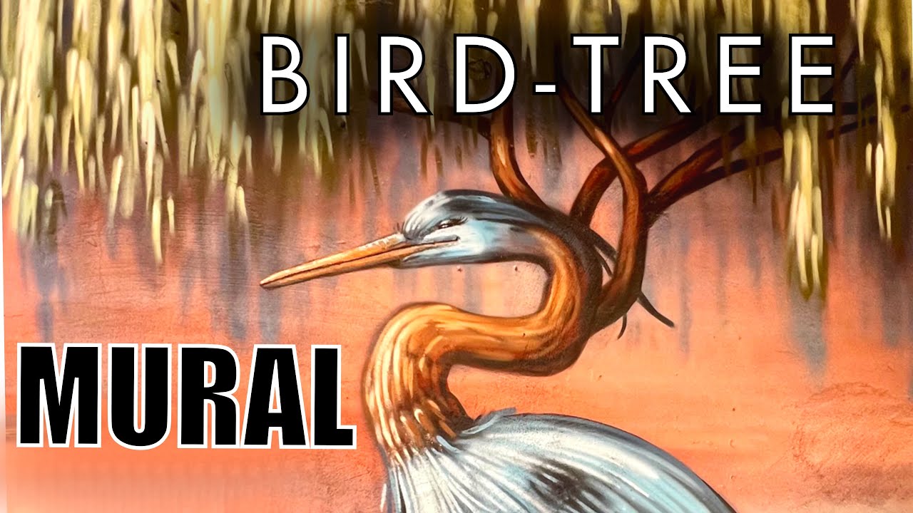 I painted a HYBRID ANIMAL mural for an event center (Blue Heron - Kearney, Missouri)