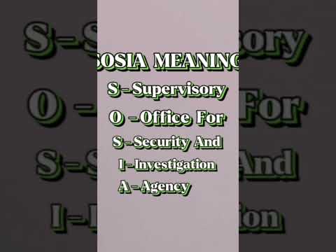SOSIA MEANING for Security Guard 😱👮