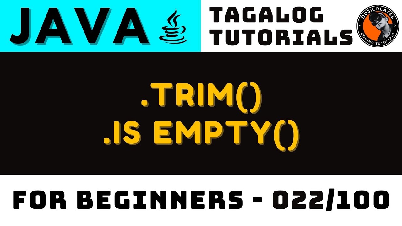 Java Trim and isEmpty Methods Explained (When to Use Them)