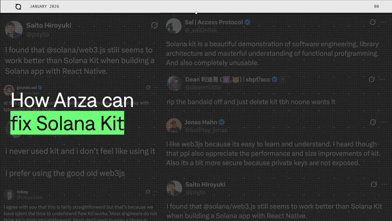 How Anza can fix Solana Kit