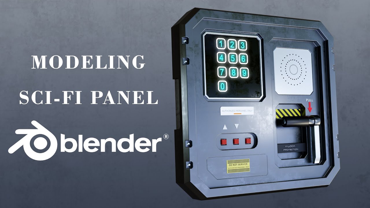 Hard Surface Modeling - sci fi control panel + Free Model
