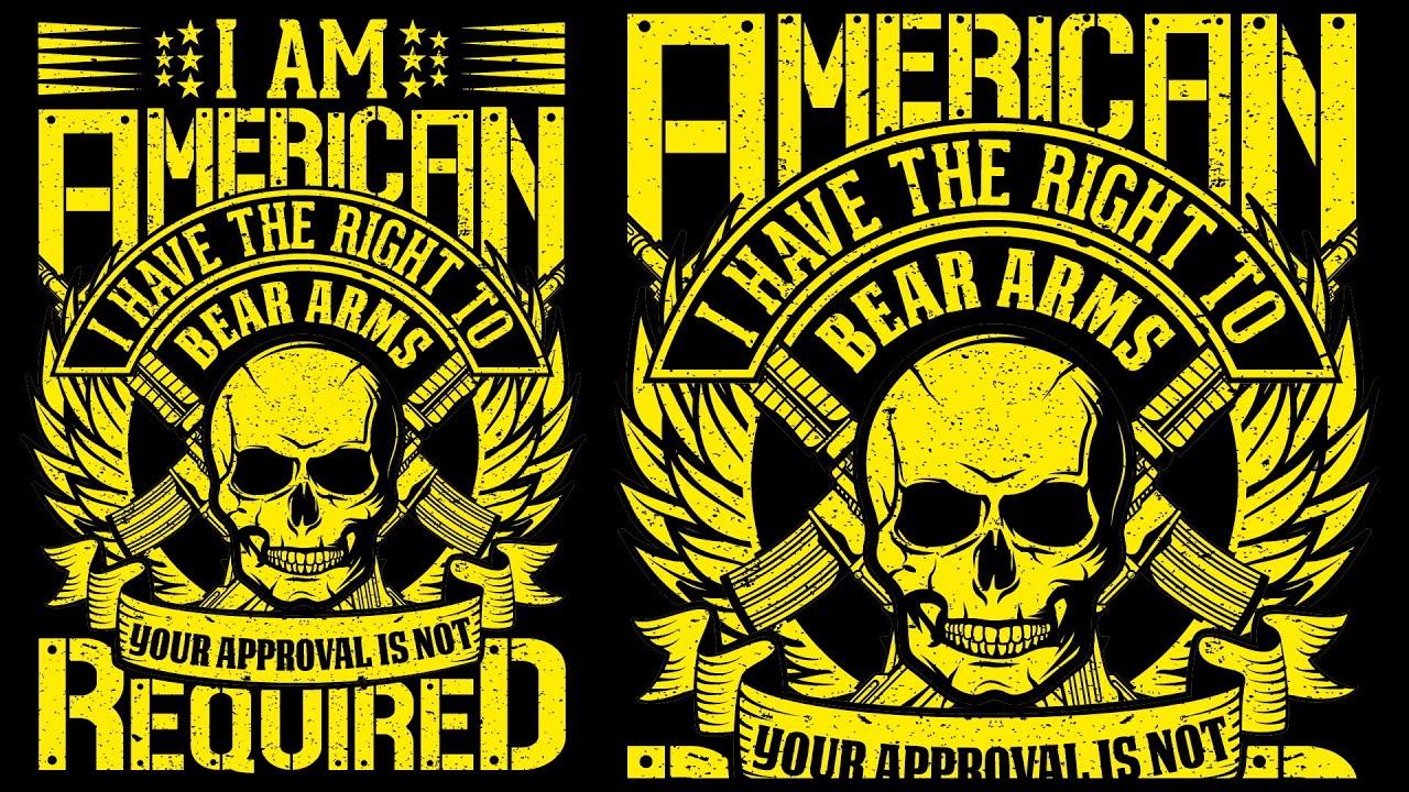 2ND Amendment T-Shirt Design | T-Shirt Design Tutorial In Illustrator | Advance T-Shirt Design Video