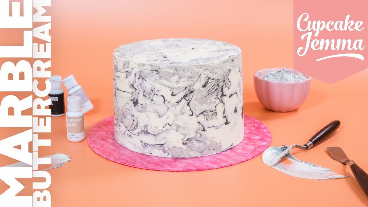 Marbled Buttercream Cake Decorating Technique Tutorial | Cupcake Jemma