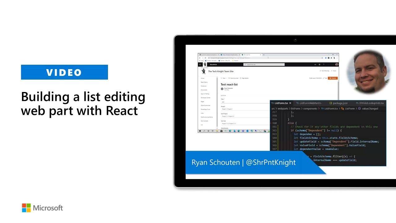 Building a list editing web part with React