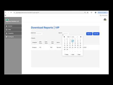 5.4 Client Page - Get Reports Tab