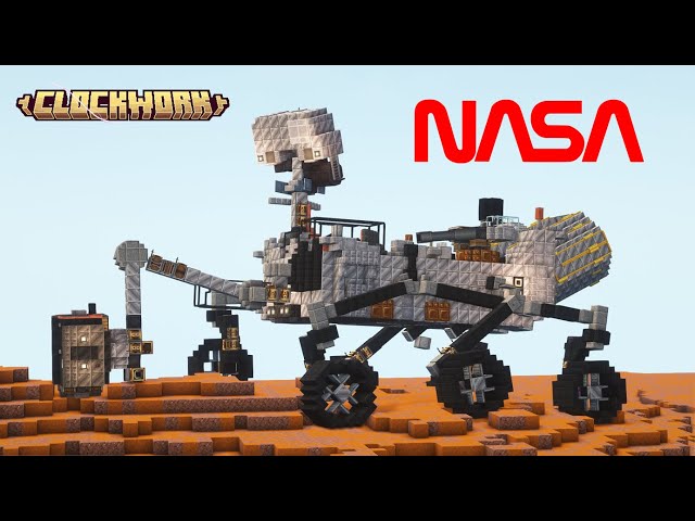 Working NASA Mars Rover in Clockwork Minecraft Map