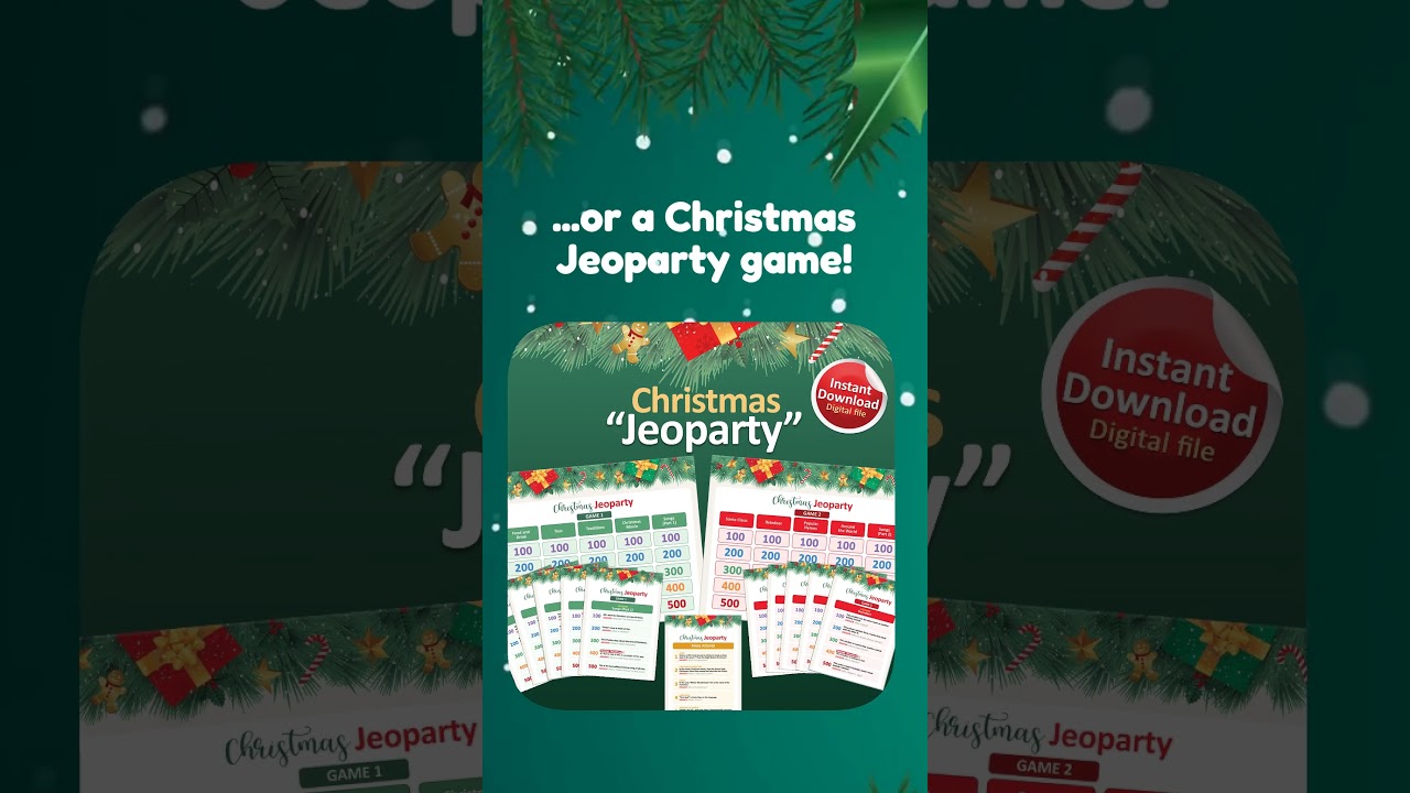 🎄 5 Fun Printable Christmas Games for the Whole Family! 🎅  | Easy to Play | Part  1