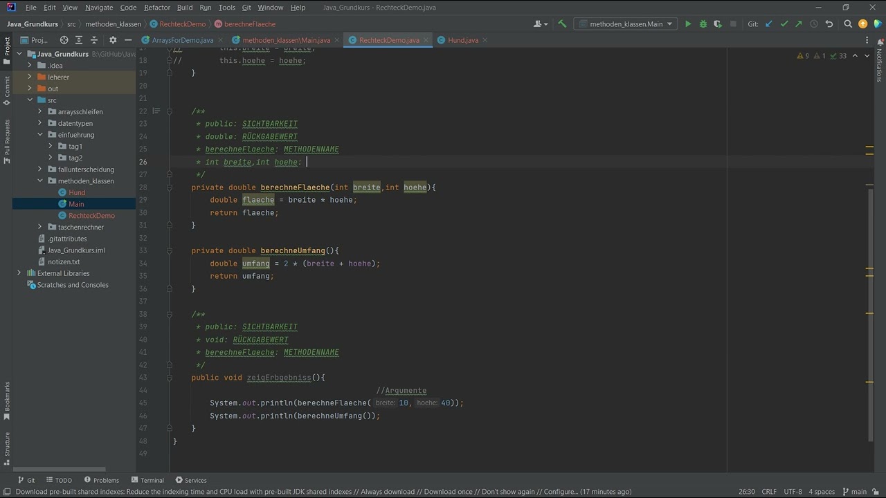 Java-Programmierung für Anfänger:  Überladungen,  Parameter,  Argumente - Teil 20
