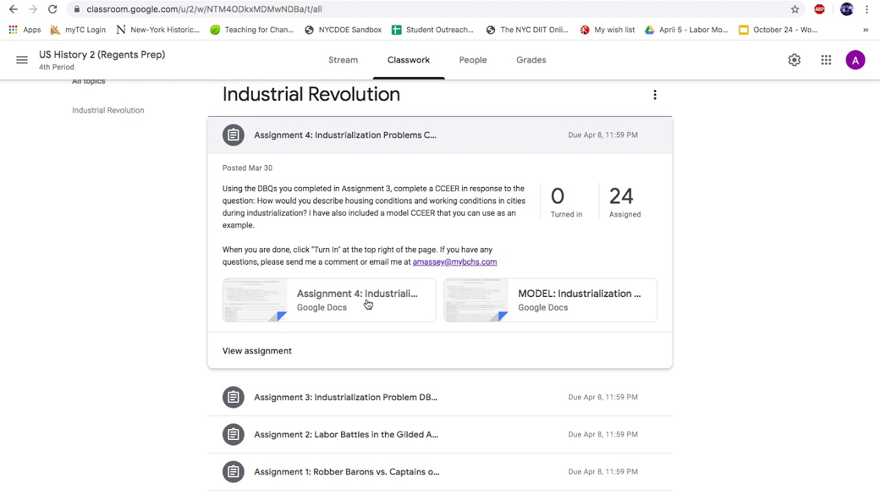 Read Aloud: US History Assignment 4