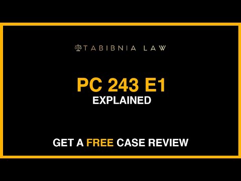 California Penal Code Section 243(e)(1) PC - Explained by Cyrus S Tabibnia