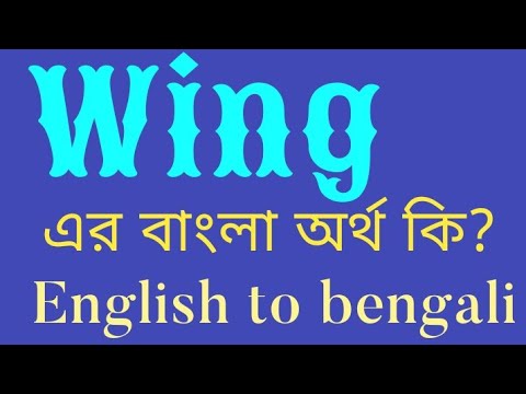 Wing Meaning in Bengali || Wing এর বাংলা অর্থ কি? || Word Meaning of Wing