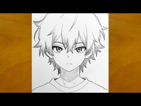 How to Draw Anime Boy Step by Step || Original Character Sketch || Easy Anime Drawing