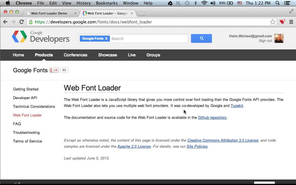 Google Web Font Loader Overview