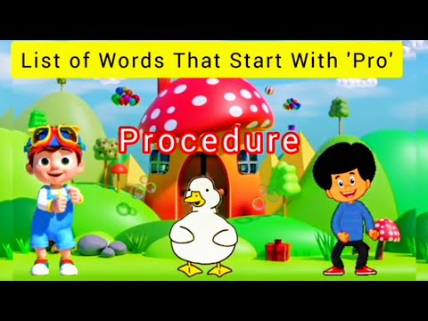 Fun With English: List of Words That Start With 'Pro'