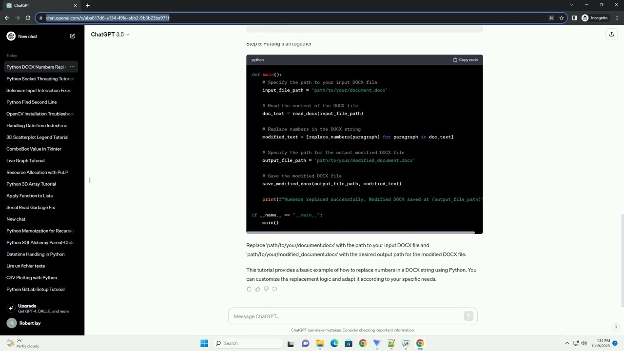 Replace numbers from a docx string in Python