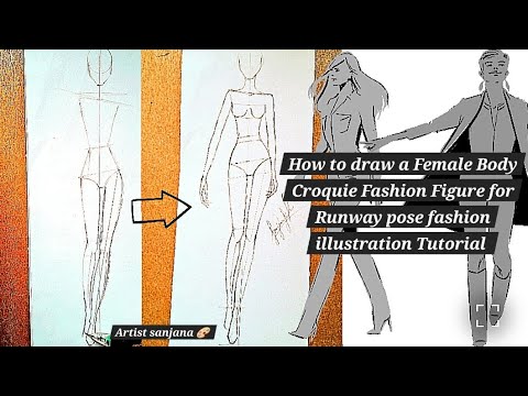 How to Draw a Runway walk Croquie Fashion Figure|Body Figure#art #drawing #sketch #painting #artwork