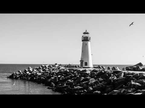 Black And White Monochrome Lighthouse - Tv Screensaver - Tv Art - No sound - 2 Hour - 1 Picture