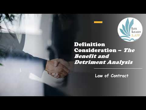 WHAT IS THE BENEFIT AND DETRIMENT ANALYSIS IN CONSIDERATION?