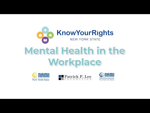 Know Your Rights - Mental Health in the Workplace