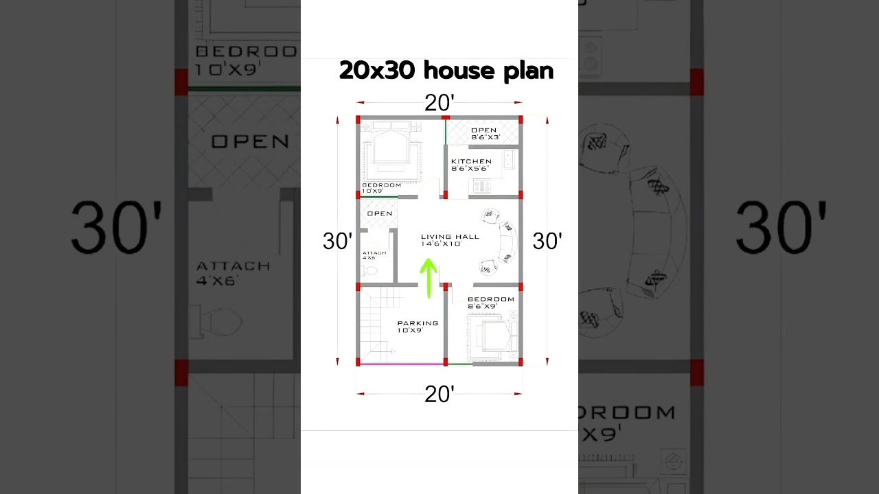 20x30 house plans | 20x30 house design #architecture #homedesign #houseplans #floorplan #shorts