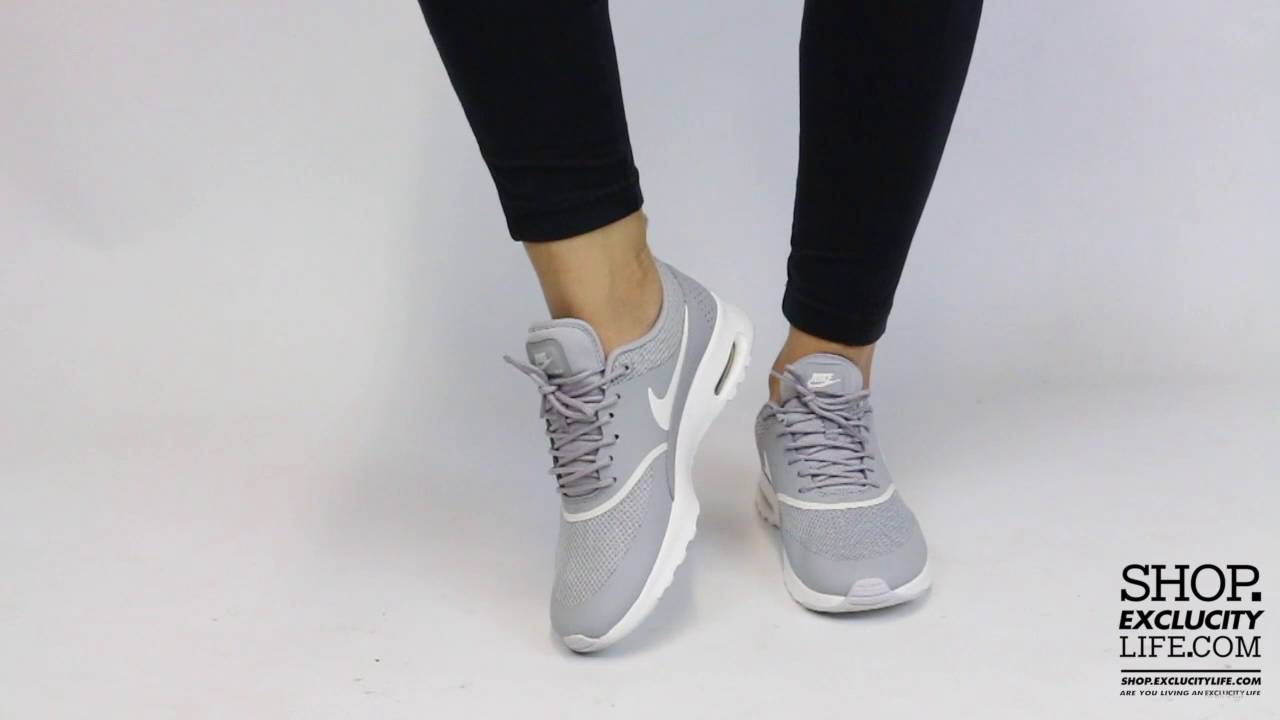 Women's Nike Air Max Thea Matte Silver On feet Video at Exclucity