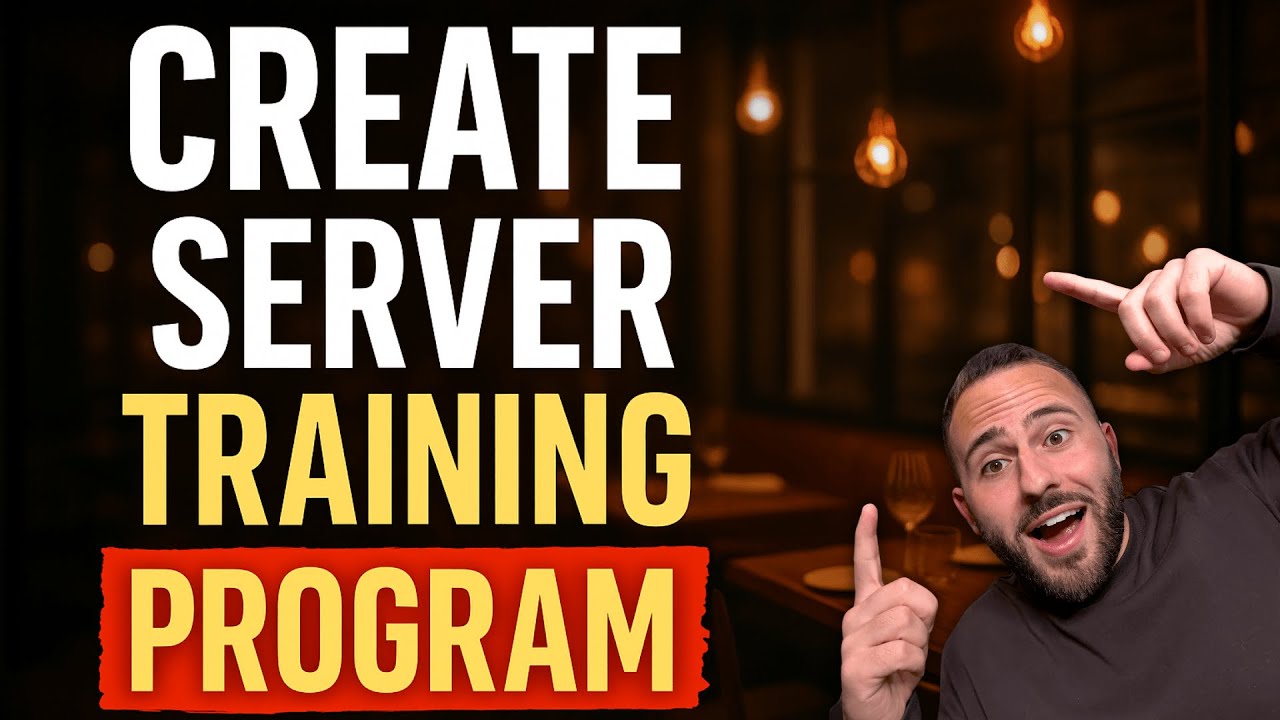 How to Create your Servers Training Program | Don't miss these 5 things