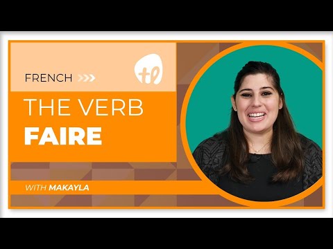 French: Learn the verb Faire