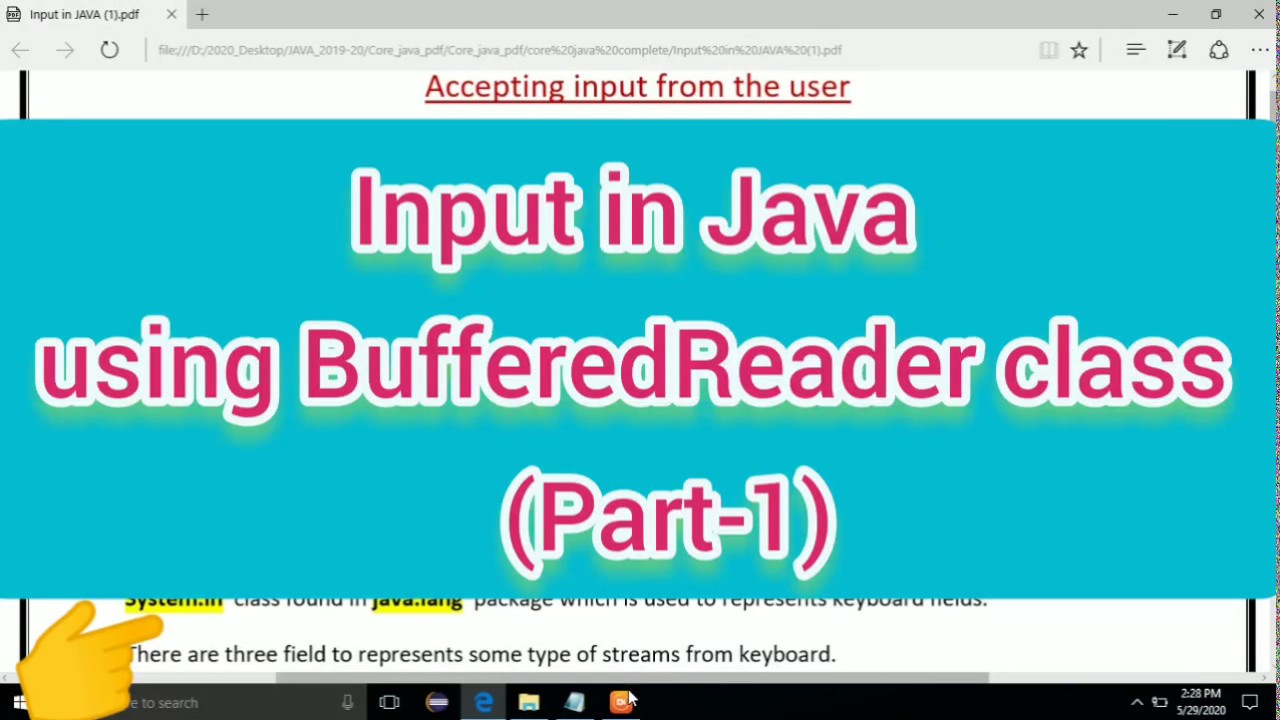 input in java  using BufferedReader class (Java programming -17) #Comp_Sci#ICSE_class_10#Marathi