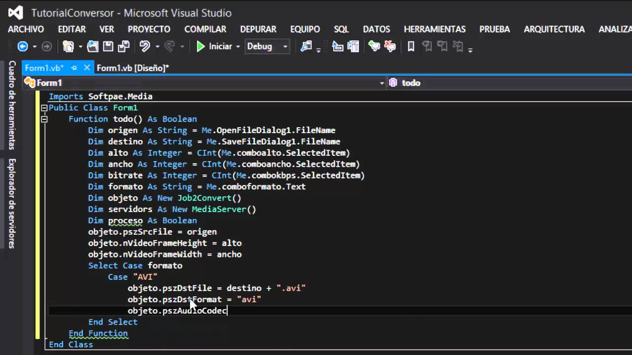 Crea tu propio conversor de Audio y Video con Visual Basic .Net