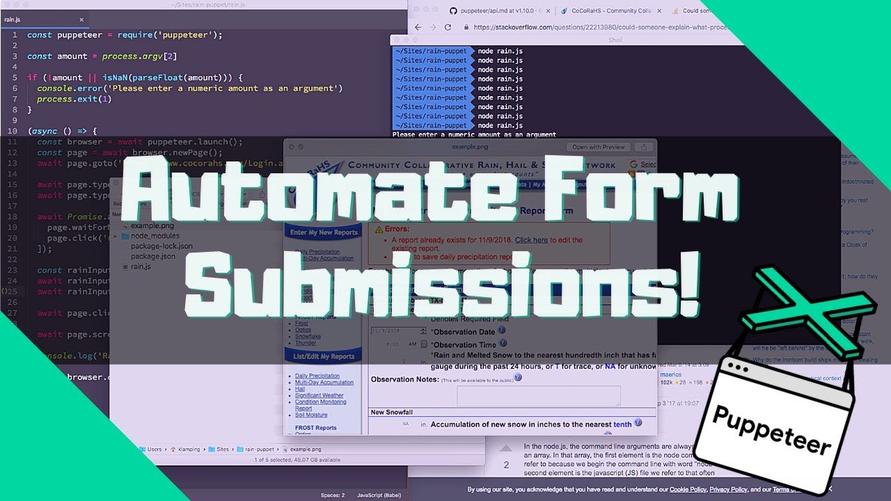 Automated Form Submissions with Chrome Puppeteer & NodeJS
