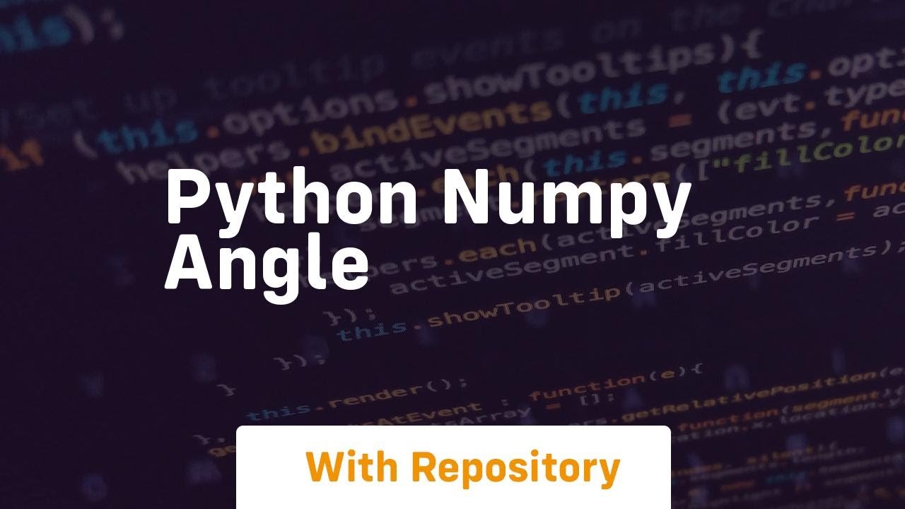python numpy angle