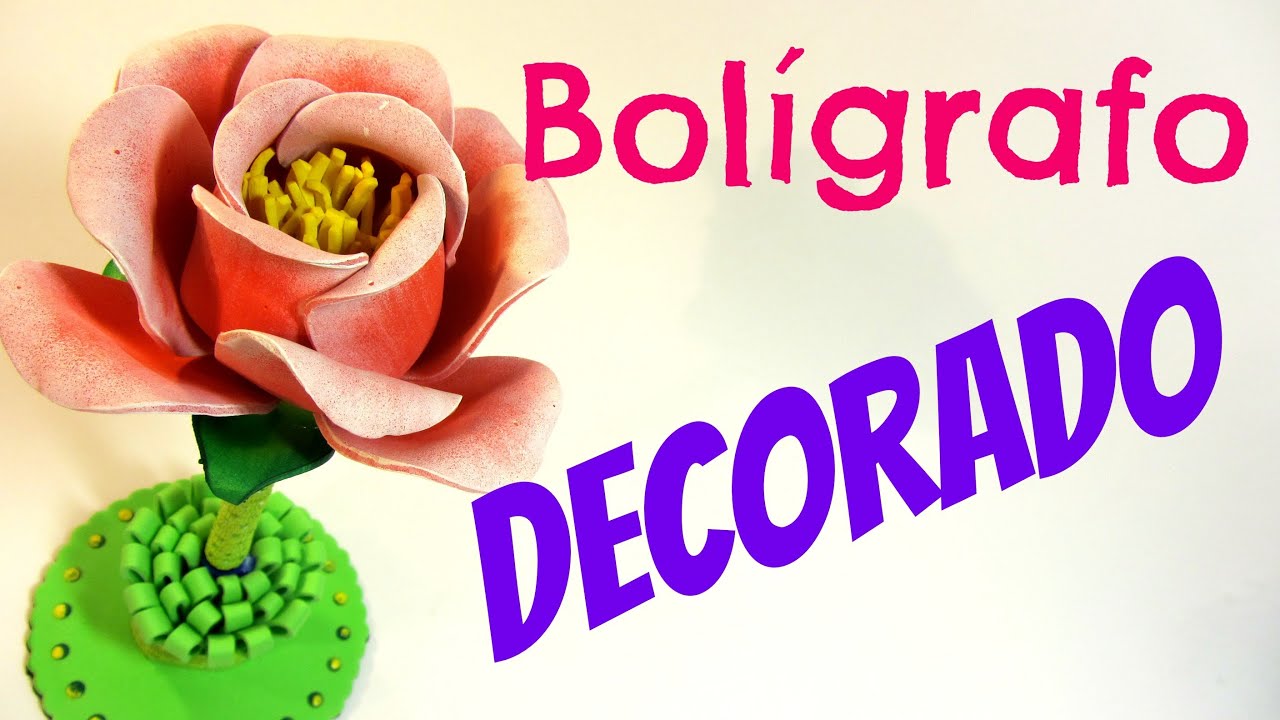 Bolígrafo decorado. Regalo original. Manualidades fáciles