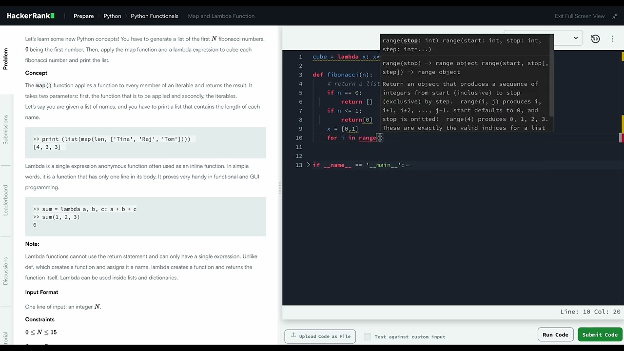 Hackerrank Python Solution  #1 Python Functionals - Map and Lambda Function