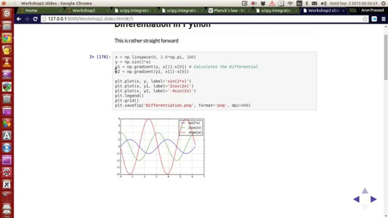 Scientific Programming Using Python : 031 : Differentiation Operation in Python