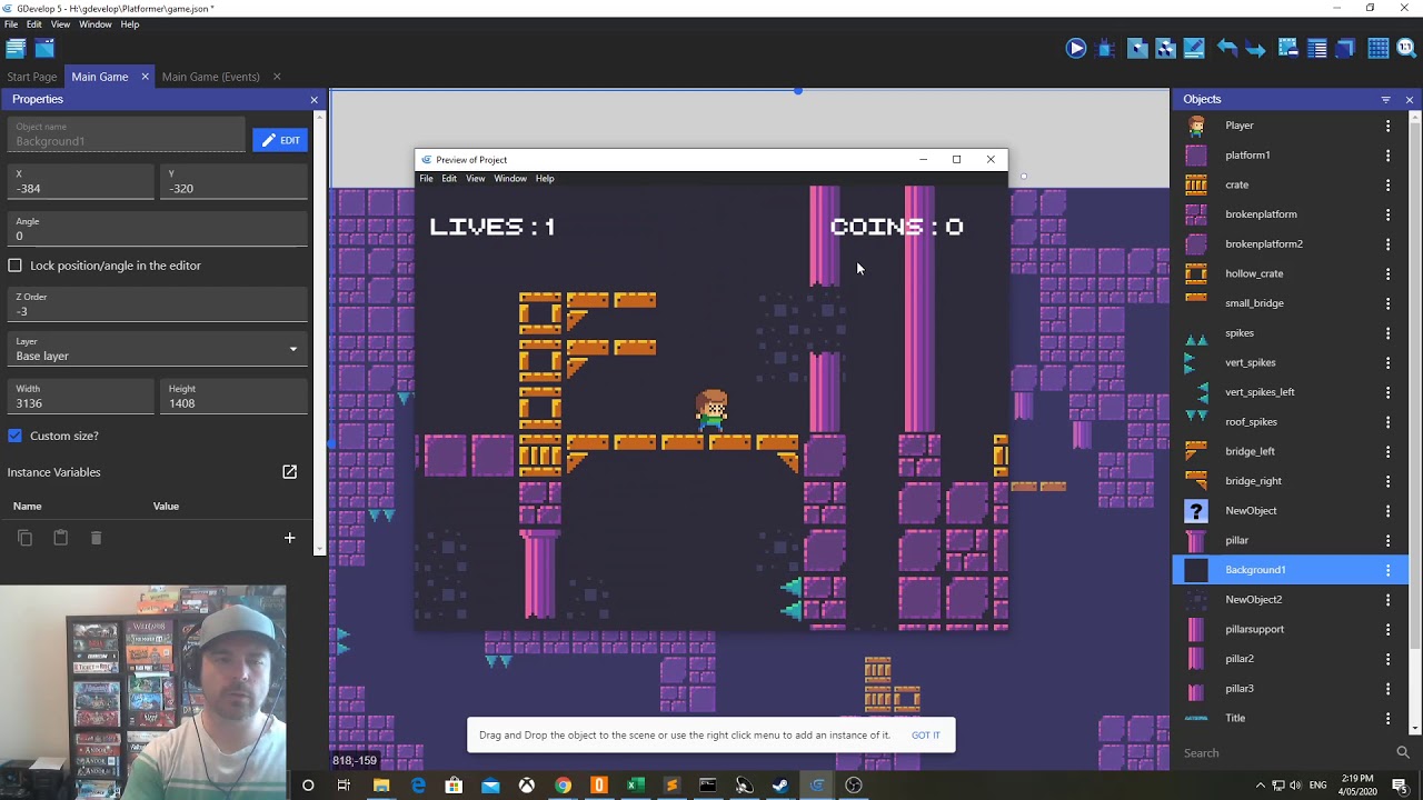 Year 10 GDevelop - Fixing Collision Boxes
