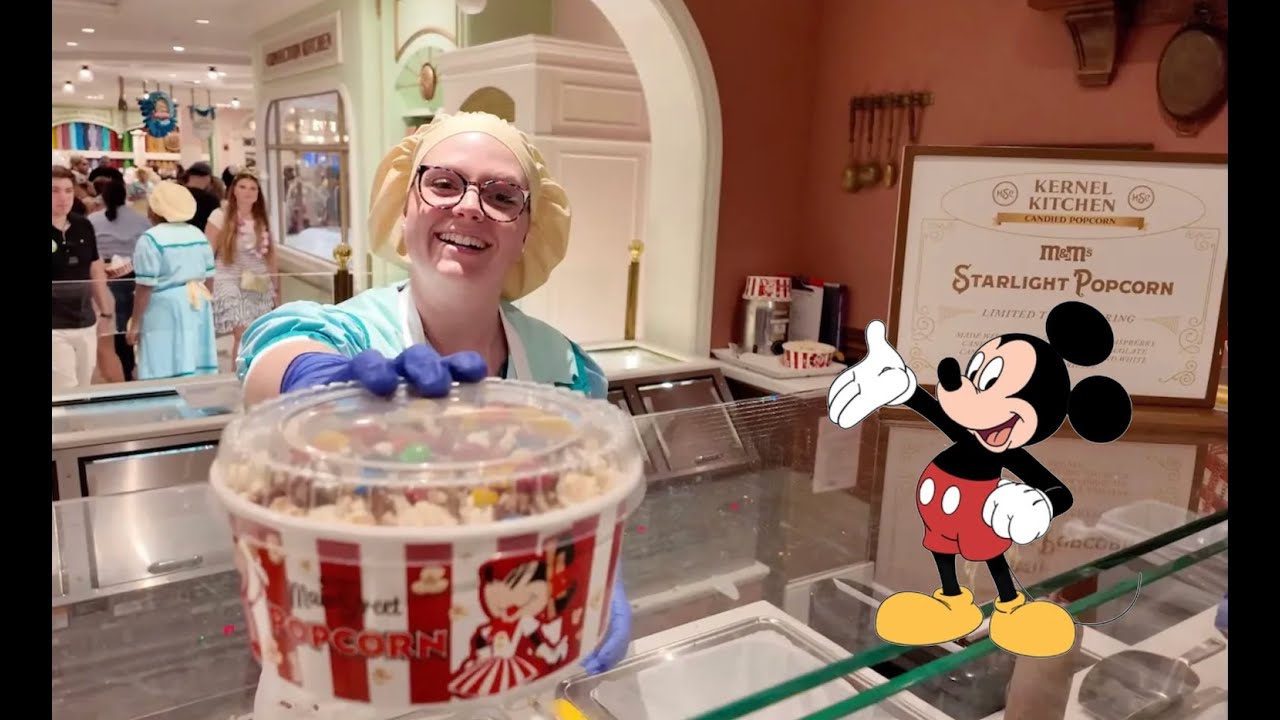 Candied Popcorn at the Main Street Confectionery Candy Store in the Magic Kingdom ºoº  [4K]