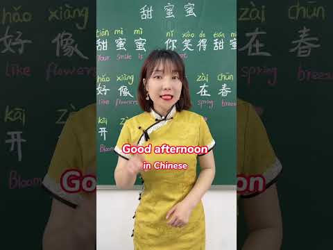 Good afternoon in Chinese